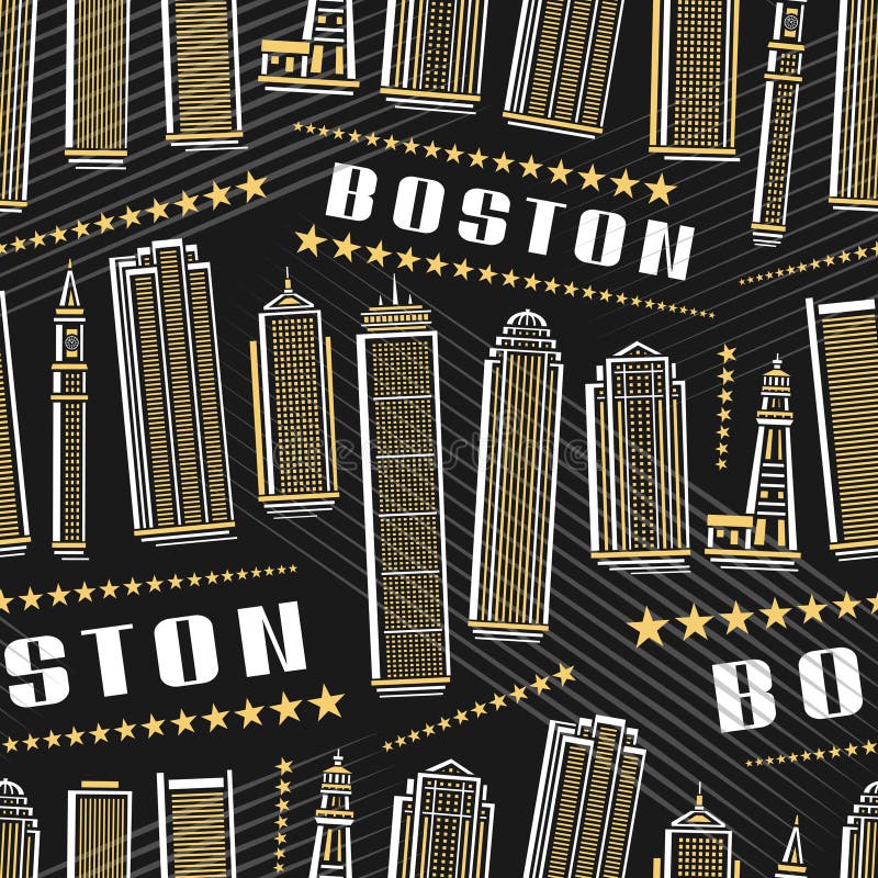Vector Boston Seamless Pattern Stock Vector - Illustration of clock ...