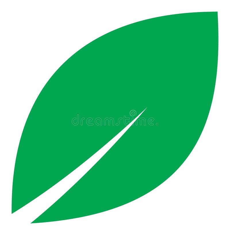 Vector Botanic Leaf Flat Icon Symbol Stock Vector - Illustration of ...