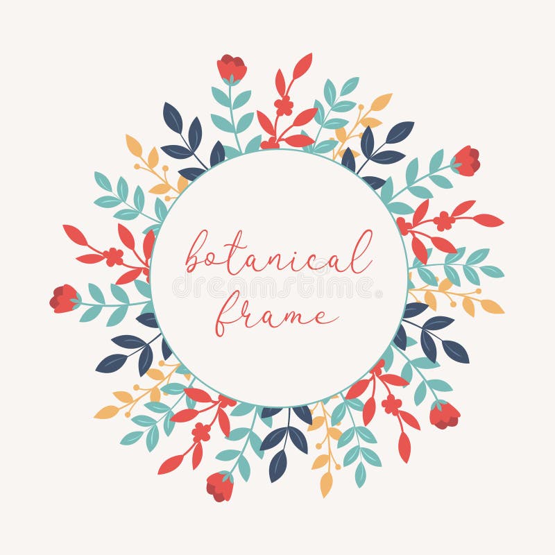 Botanical vector frame. stock vector. Illustration of botanical - 162657795