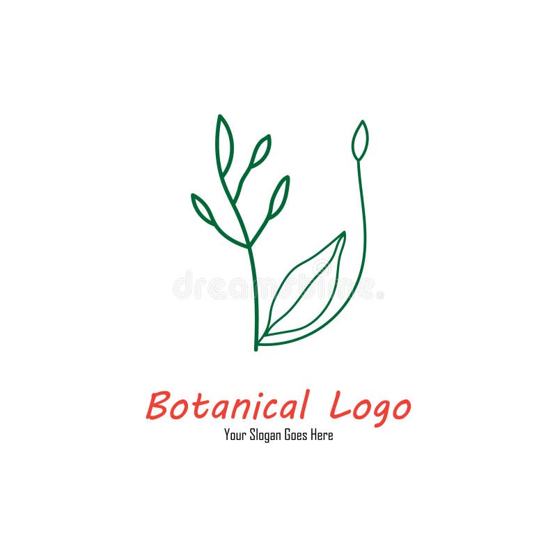 Vector Botanical Logo Design, Editable File in Eps.10 Stock Vector ...