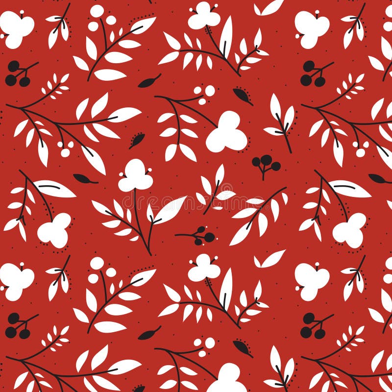 Vector botanical pattern stock vector. Illustration of background ...