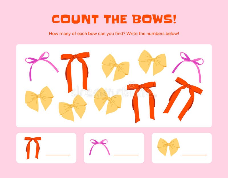 Educational Worksheet for Kids Book. Count the Quantity of Insects in ...