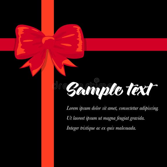 Vector bow with text stock illustration. Illustration of paper - 90820141