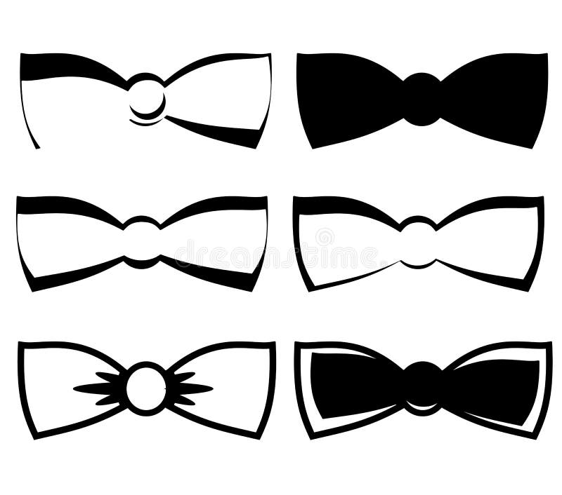 Vector bow stock vector. Illustration of black, fabric - 60141451