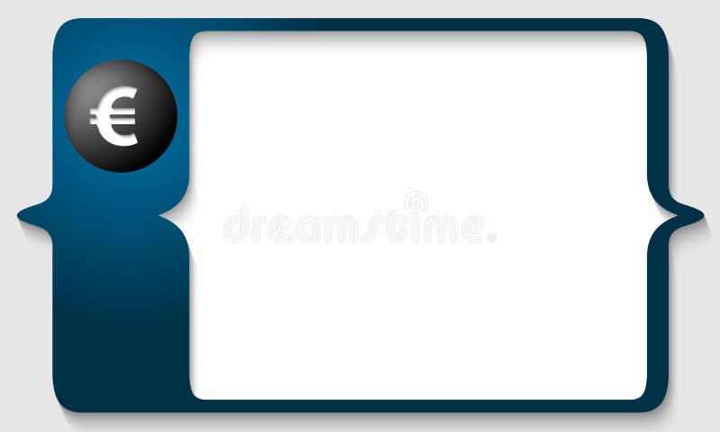 Text Box with Two Euro Sign Stock Vector - Illustration of message ...