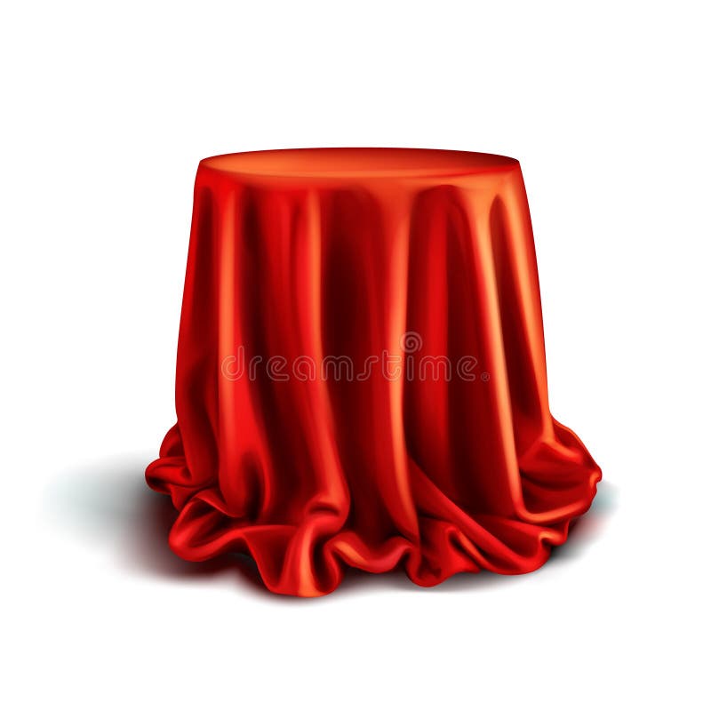 Vector Box Covered with Red Silk Cloth Stock Vector - Illustration of ...