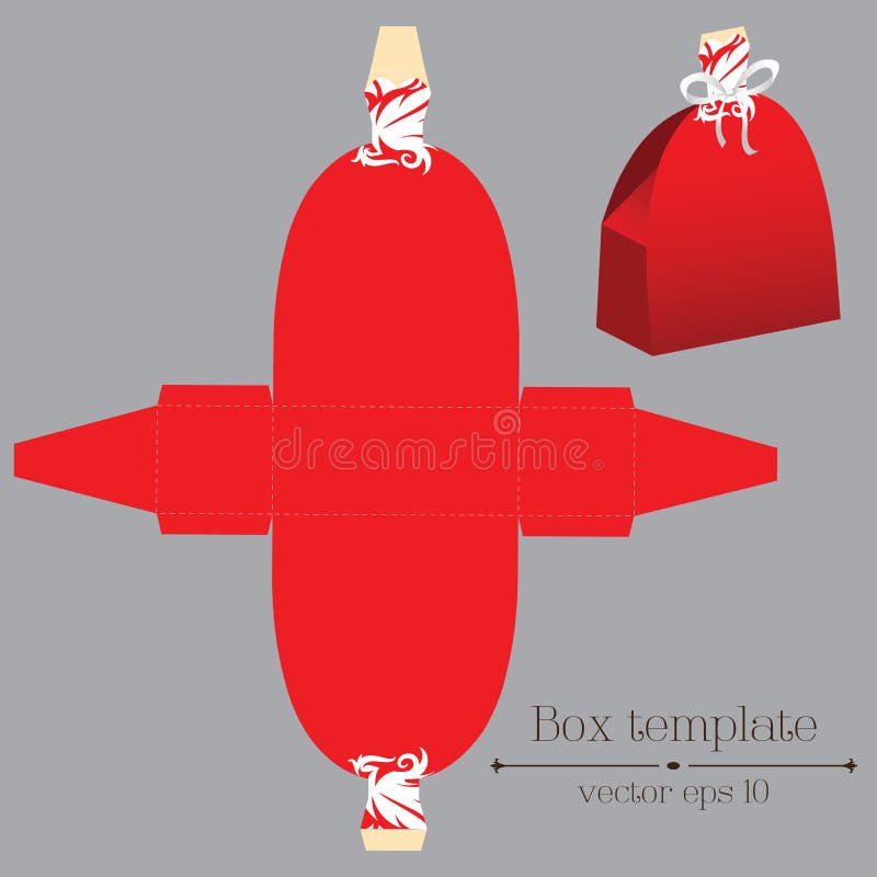 Vector Box Template. Red Dress. Stock Vector - Illustration of bridal ...