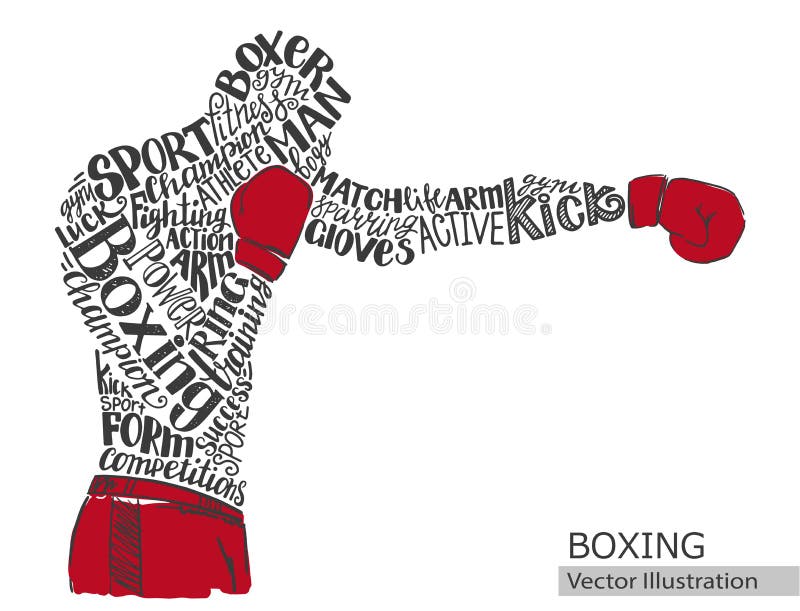 Vector Boxer. Silhouette of the Athlete from the Thematic Words Stock ...