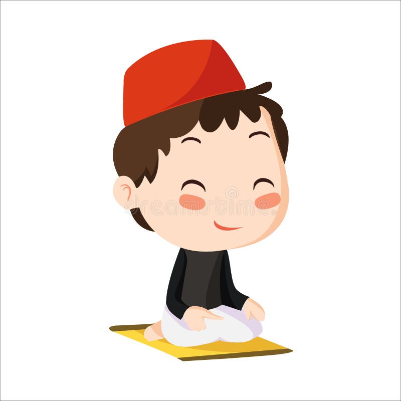 Vector - happy muslim boy stock vector. Illustration of arab - 139159155