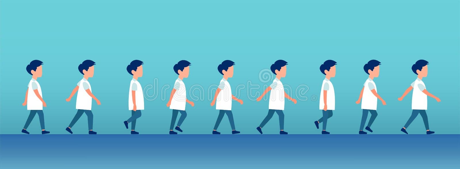 Boy Walk Cycle Stock Illustrations – 384 Boy Walk Cycle Stock ...