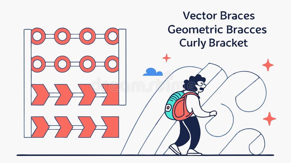 Vector Braces and Curly Brackets, Decorative Typography Design Elements ...