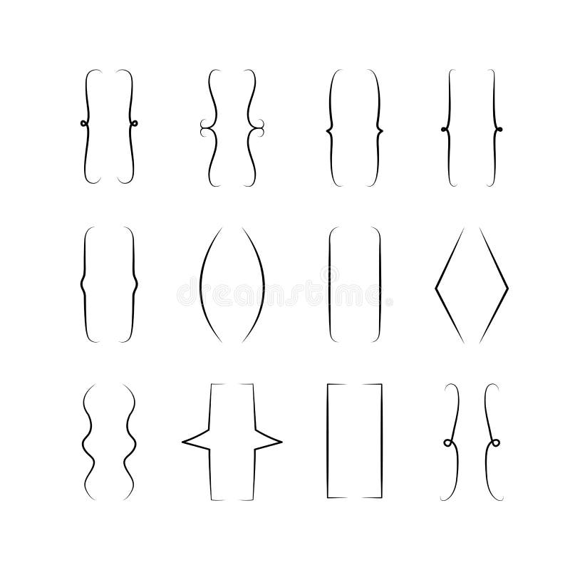 Set of Vector Braces or Curly Brackets Icon Stock Vector - Illustration ...