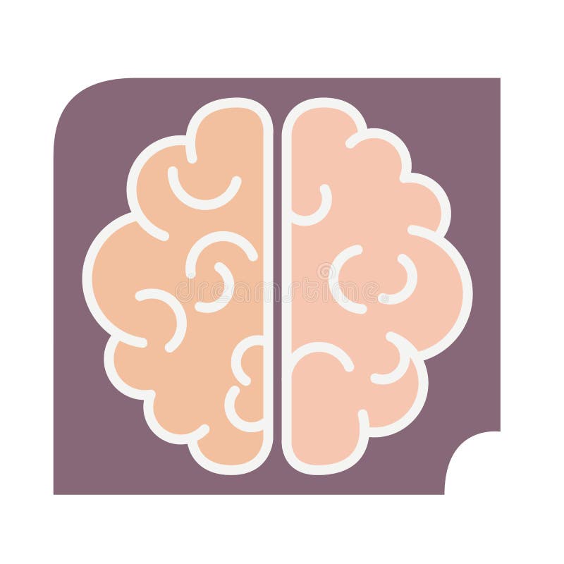 Vector Brain Icon in Flat Gradient Style Stock Vector - Illustration of ...