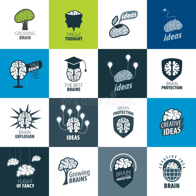 Vector brain logo stock vector. Illustration of digital - 126240690