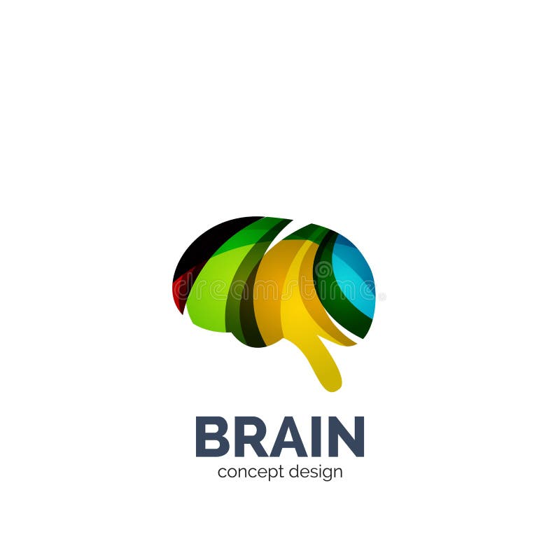 Vector brain logo stock vector. Illustration of knowledge - 78134874