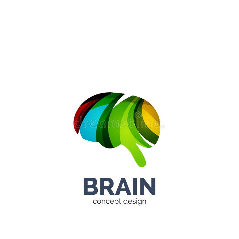 Vector brain logo stock vector. Illustration of knowledge - 78134874