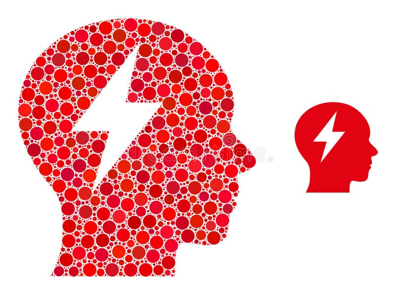 Vector Brainstorm Mosaic of Small Circles Stock Vector - Illustration ...