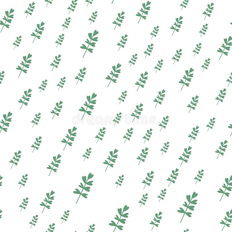 Vector 9 Branches Set Seamless Pattern Plants Leaves Stock Vector ...