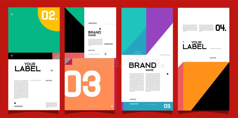 Vector Brand Label Banner and Social Media Post Layout Design Template ...