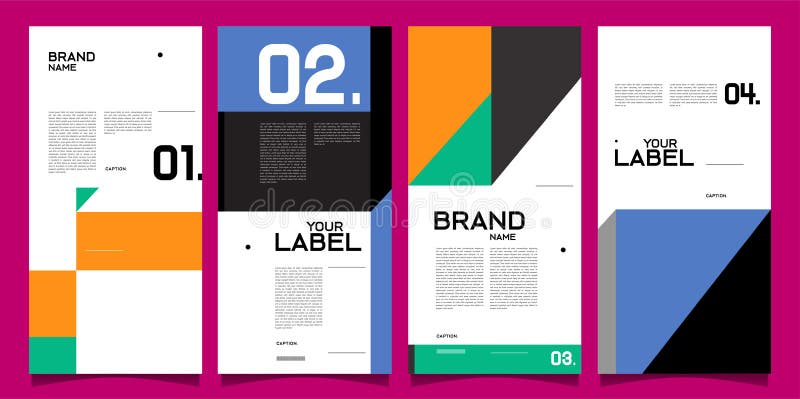 Vector Brand Label Banner and Social Media Post Layout Design Template ...