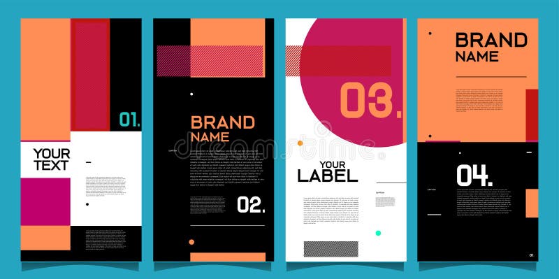 Vector Brand Label Banner and Social Media Post Layout Design Template ...
