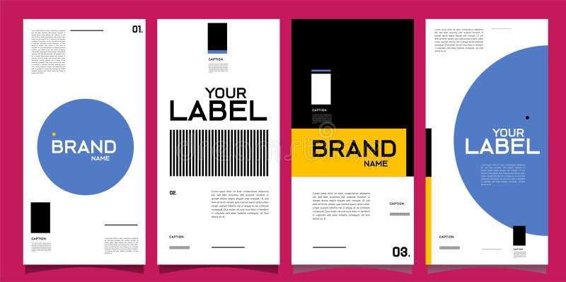 Vector Brand Label Banner and Social Media Post Layout Design Template ...