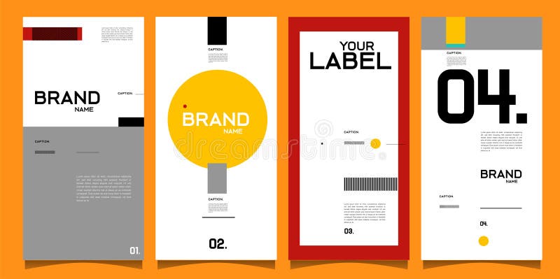 Vector Brand Label Banner and Social Media Post Layout Design Template ...