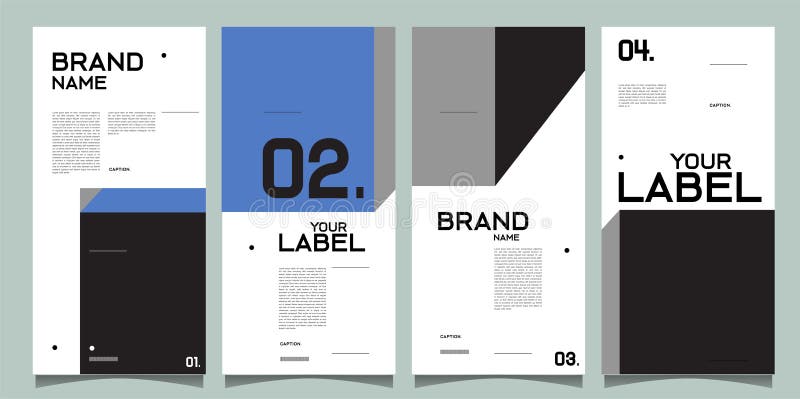 Vector Brand Label Banner and Social Media Post Layout Design Template ...