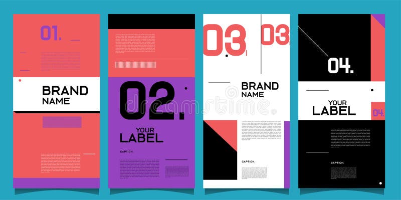 Vector Brand Label Banner and Social Media Post Layout Design Template ...