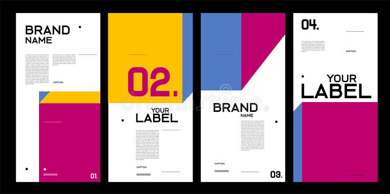 Vector Brand Label Banner and Social Media Post Layout Design Template ...