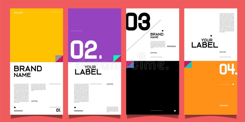 Vector Brand Label Banner and Social Media Post Layout Design Template ...