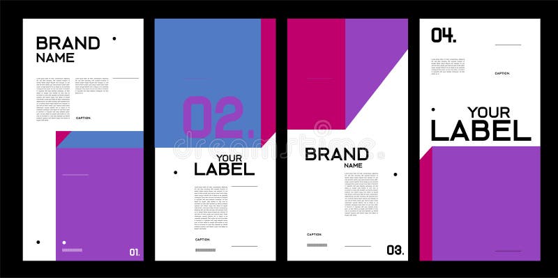 Vector Brand Label Banner and Social Media Post Layout Design Template ...