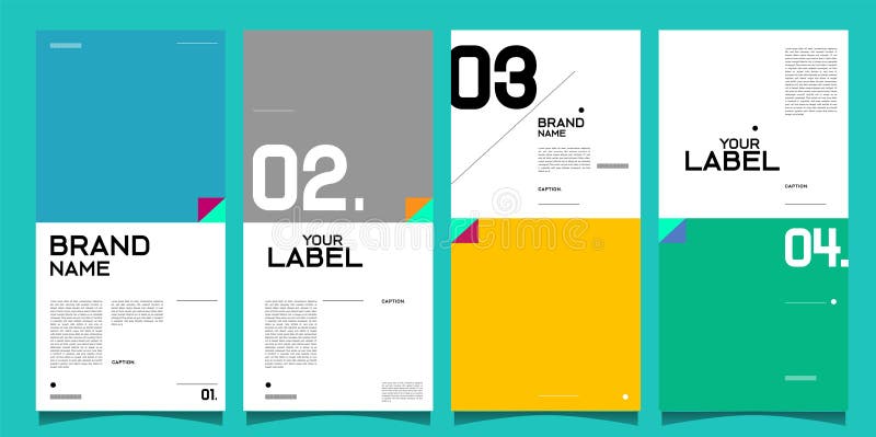 Vector Brand Label Banner and Social Media Post Layout Design Template ...