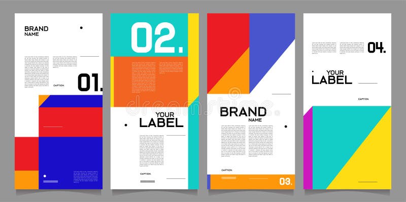 Vector Brand Label Banner and Social Media Post Layout Design Template ...