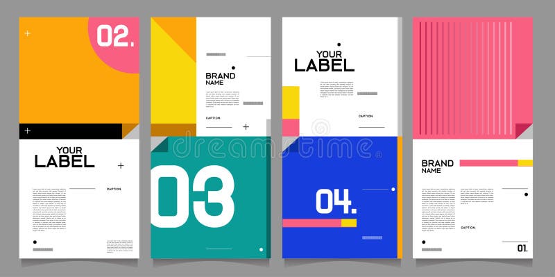 Vector Brand Label Banner and Social Media Post Layout Design Template ...