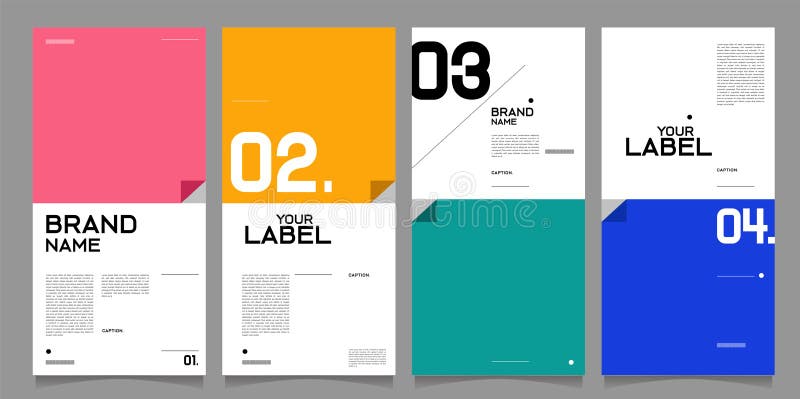 Vector Brand Label Banner and Social Media Post Layout Design Template ...