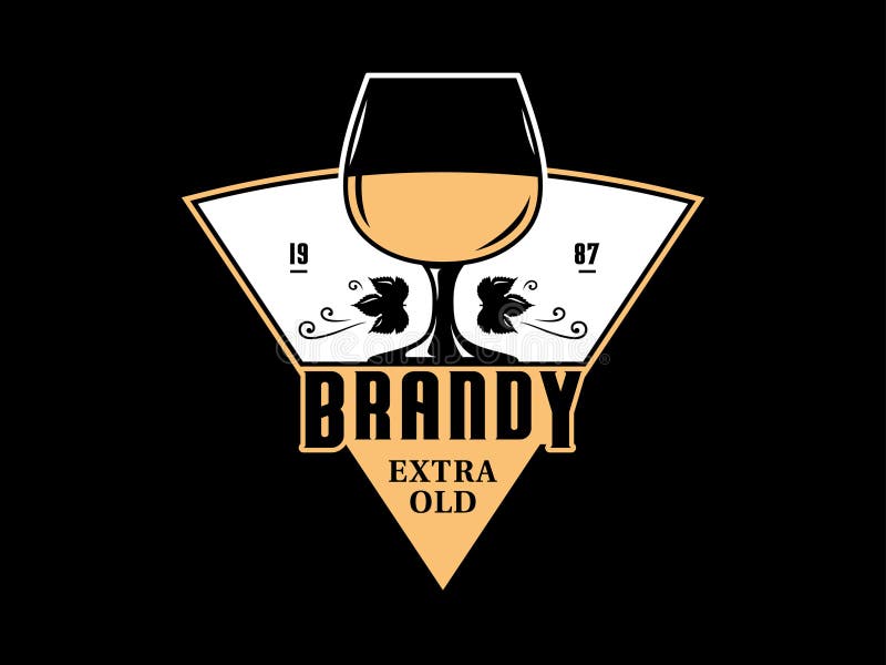 Vector brandy logo stock illustration. Illustration of wine - 353226943
