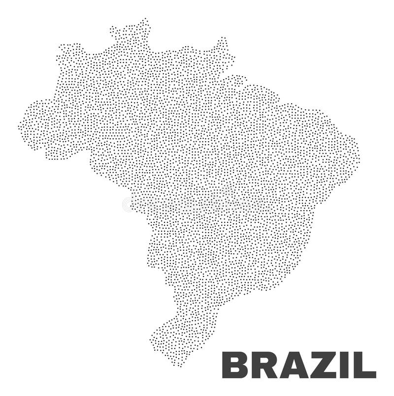 Vector Brazil Map of Points Stock Vector - Illustration of land ...