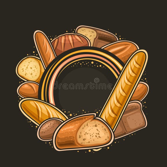 Vector Bread Frame stock photo. Image of layout, background - 348223454
