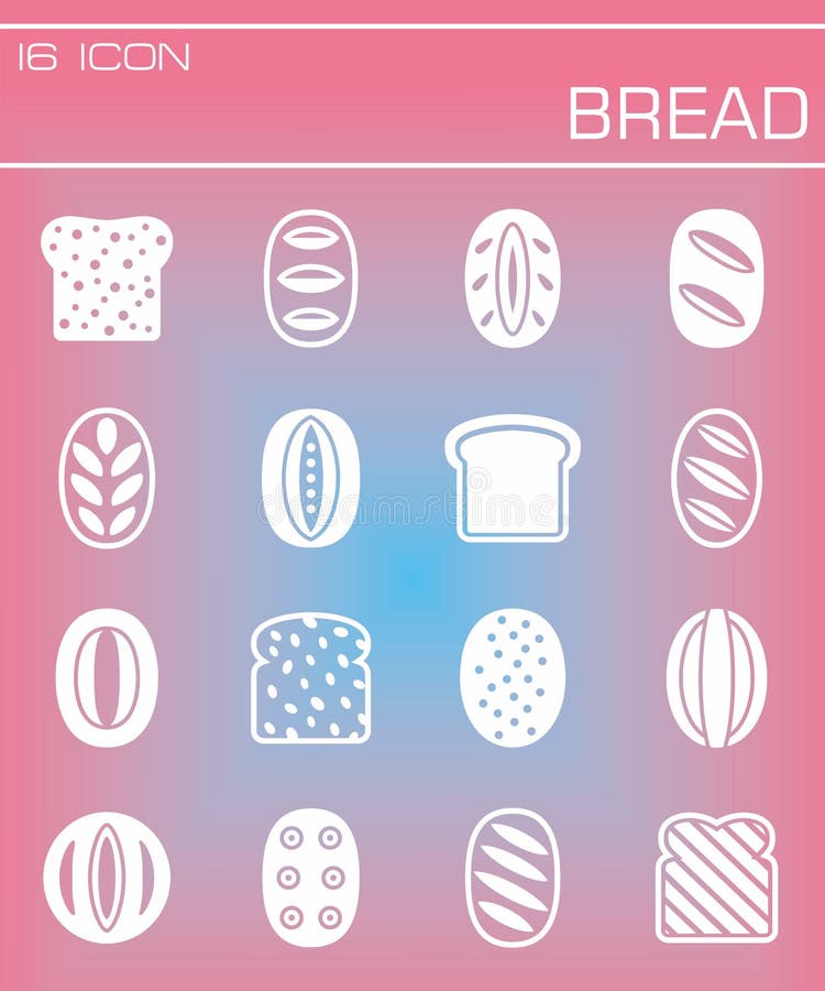 Vector Bread icon set stock vector. Illustration of ingredients - 85851226