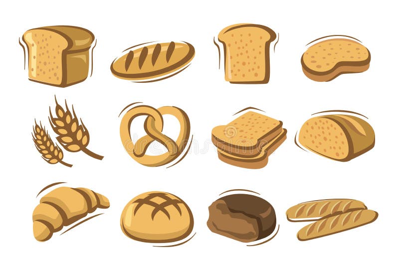 Cartoon bread icon stock vector. Illustration of adorable - 21979421