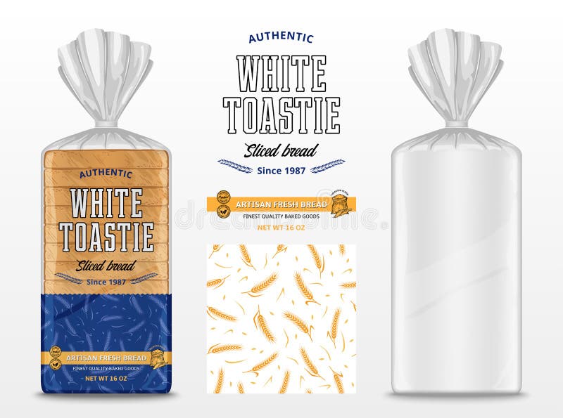 Vector Bread Package Design Template Stock Vector - Illustration of ...