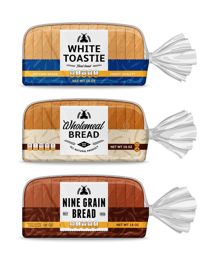 Vector Set of Bread and Toaster Stock Vector - Illustration of ...