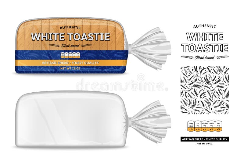 Vector Bread Packaging Design Stock Vector - Illustration of clear ...