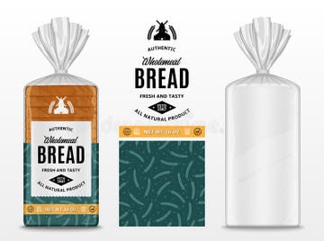 Vector Bread Packaging Design Template Stock Vector - Illustration of ...