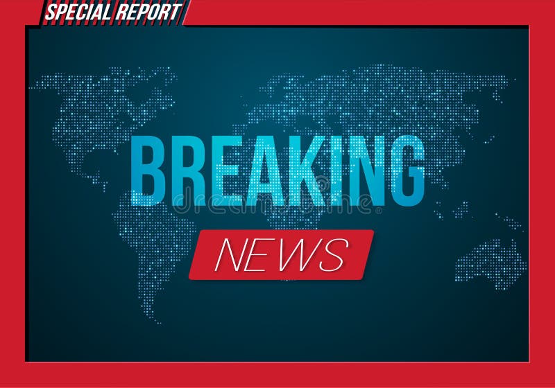 Breaking News Opening Scene. Vector Broadcast Breaking News Banner ...