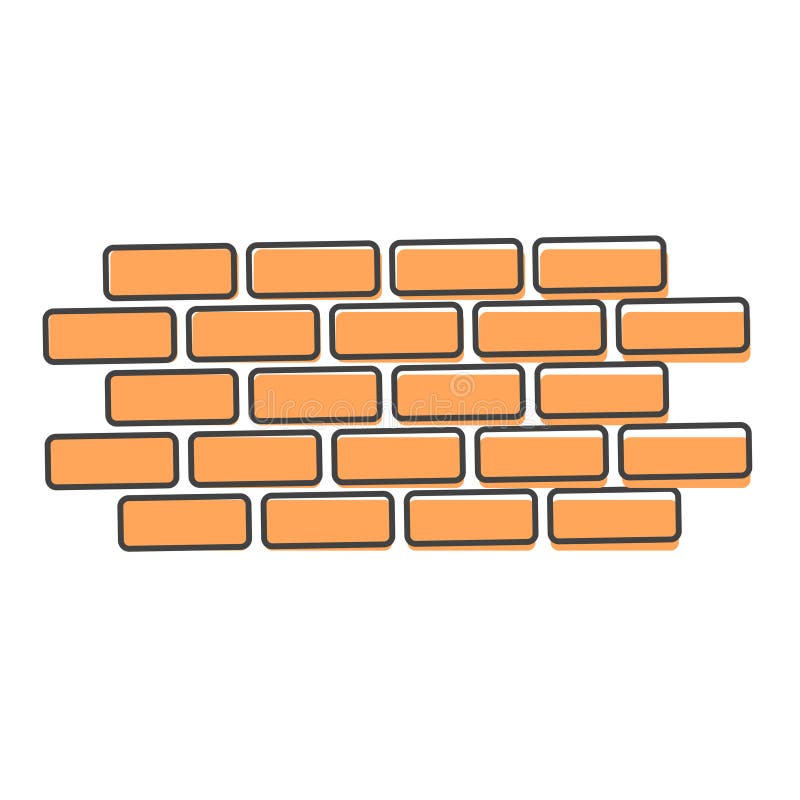 Vector Brick Icon. Illustration of Brickwork Stock Vector ...