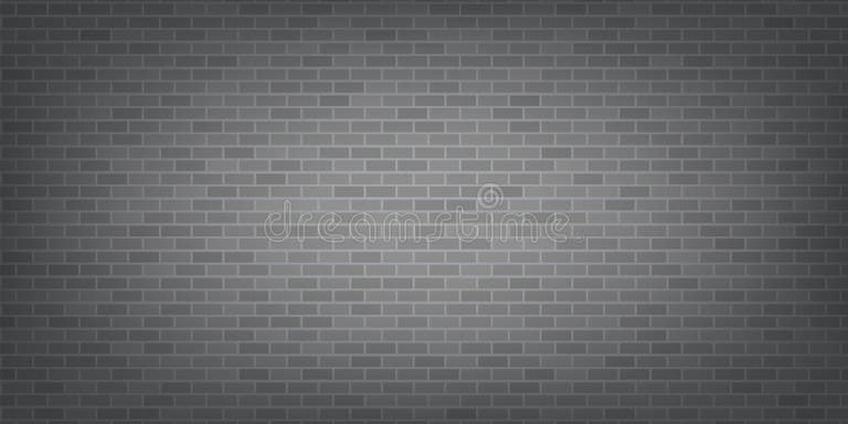 Vector Brick Wall Background. Abstract Grey Brick Pattern Stock ...