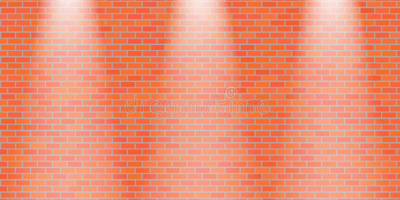 Vector Brick Wall Background. Abstract Red Brick Pattern Stock Vector ...