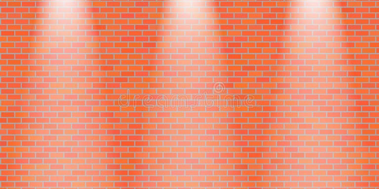 Vector Brick Wall Background. Abstract Red Brick Pattern Stock Vector ...